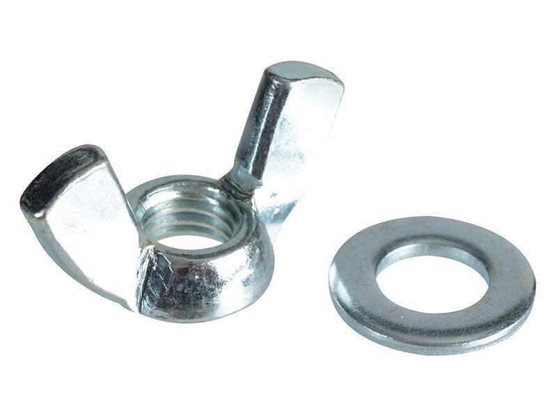 Wing Nut & Washers ZP M10 Forge Pack 6 - BearingBoys
